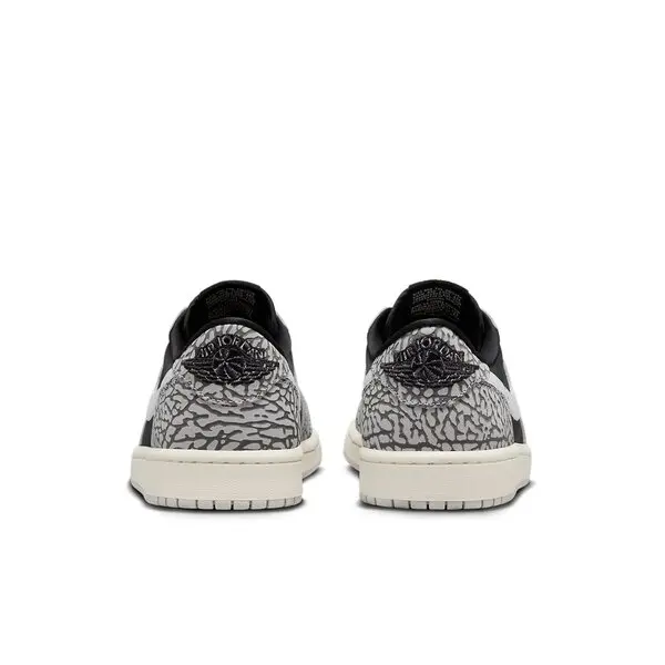 JORDAN 1 Low Og 'black Cement' Sneakers - Black/muslin/tech Grey