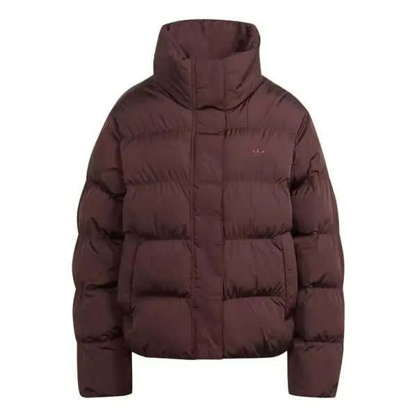 Adidas Short Vegan Puffer Jacket - Shadow Brown