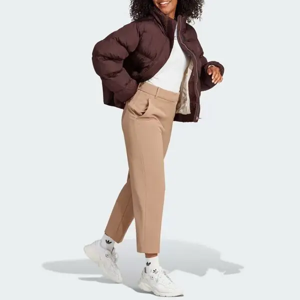 Adidas Short Vegan Puffer Jacket 'brown