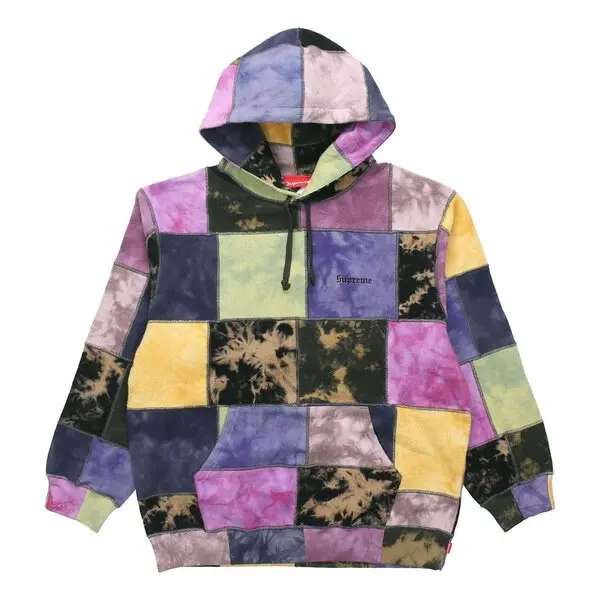Supreme Patchwork Tie Dye Hooded Sweatshirt - Multi-color