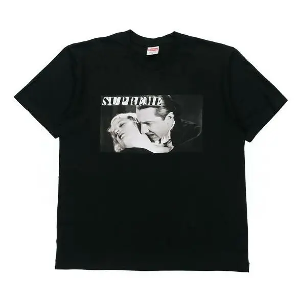 Supreme Ss19 Bela Lugosi Tee Vampire Printing Short Sleeve - Black