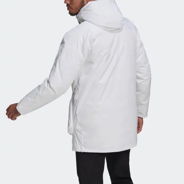 Adidas Full-length Zipper Down Jacket With Multiple Pockets