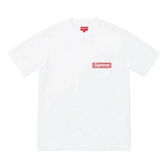 Supreme Ss19 Mesh Stripe Pocket Tee - White
