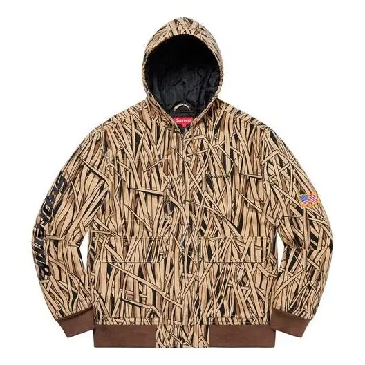 Supreme Ss20 Week 2 Canvas Hooded Work Jacket - Brownbrown
