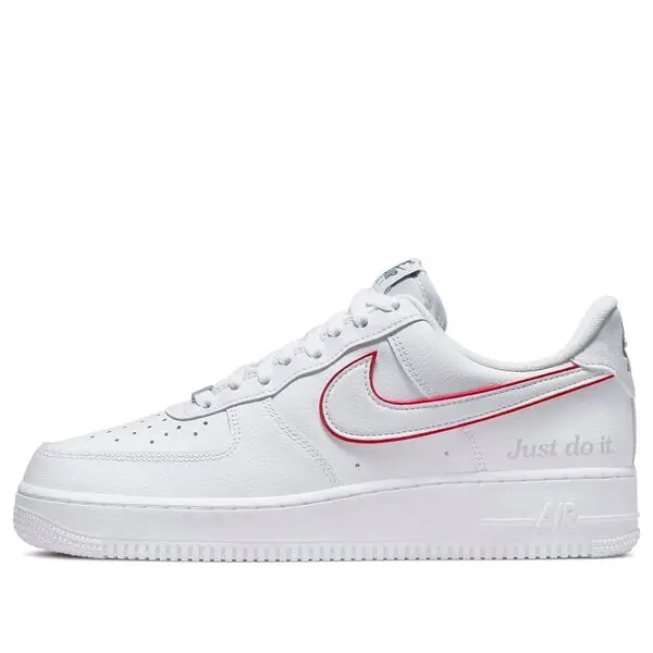 Nike Force 1 "just Do It" Low Top Sneakers - White/red