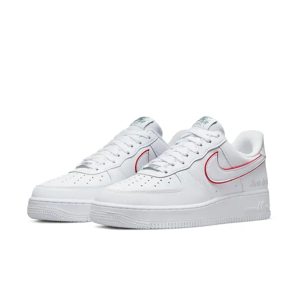 Nike Force 1 "just Do It" Low Top Sneakers - White/red