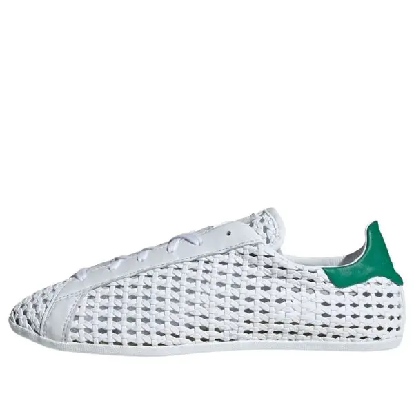 Adidas Stan Smith Basketweave Sneakers - Core White/green