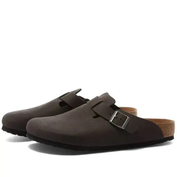 BIRKENSTOCK Boston Vegan Clogs - Grey