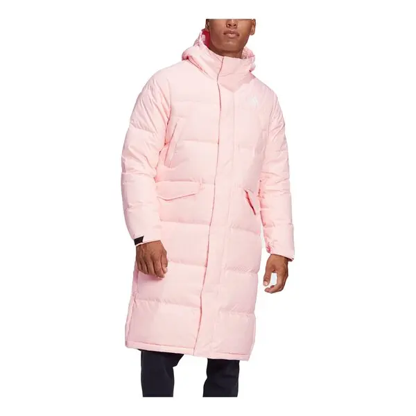 Adidas Outdoor Sports Hooded Down Jacket - Pink