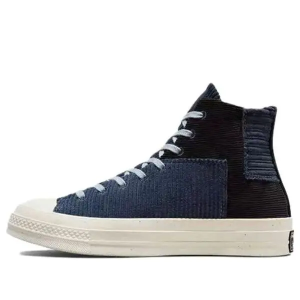 CONVERSE Chuck 70 Hi Upcycled Corduroy Sneakers - Black/navy/egret