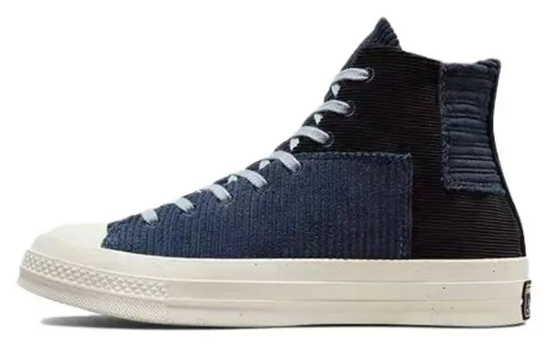 CONVERSE Chuck 70 Hi Upcycled Corduroy Sneakers - Black/navy/egret