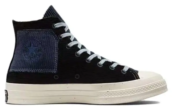 CONVERSE Chuck 70 Hi Upcycled Corduroy Sneakers - Black/navy/egret