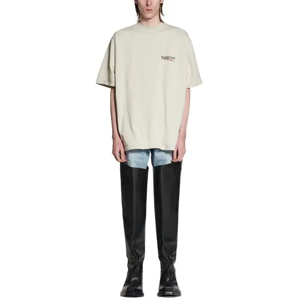 Balenciaga Political Campaign T-shirt Large Fit - Beige
