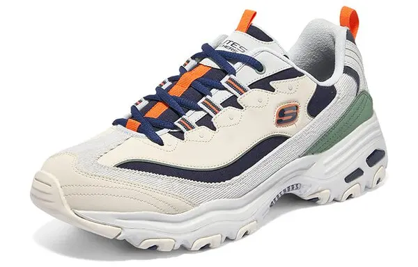 Sketchers Dlites 1.0 Chunky Lace-up Sneakers - Beige/navy