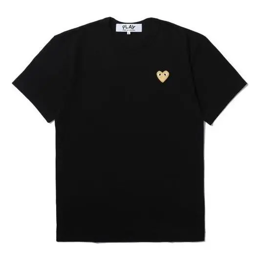 Play Comme Des Garcon Gold Heart T-shirt - Black