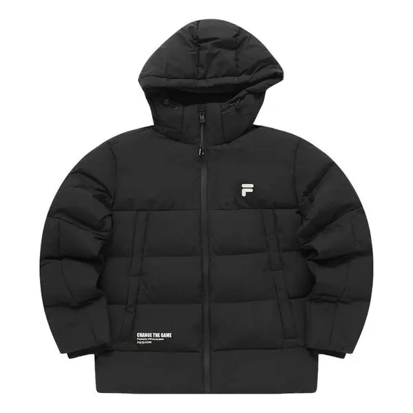 FILA FUSION Hooded Down Jacket - Black