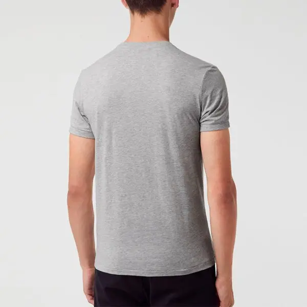 Burberry V Neck Knit Pullover Short Sleeve Gray