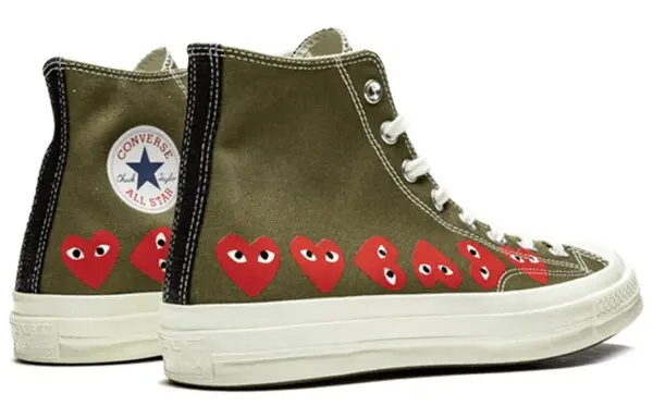 CONVERSE X Comme Des Garçons Play Chuck 70 High Top Sneakers - Green