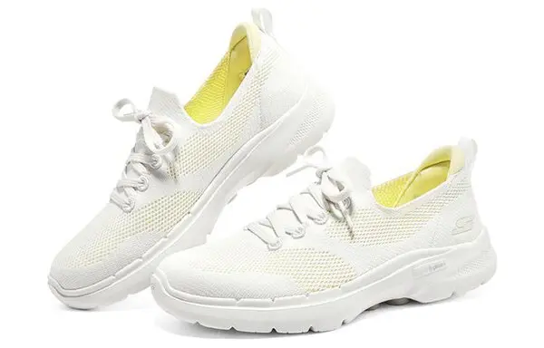 Sketchers Go Walk Hyper Burst Athletic Sneakers - White/yellow