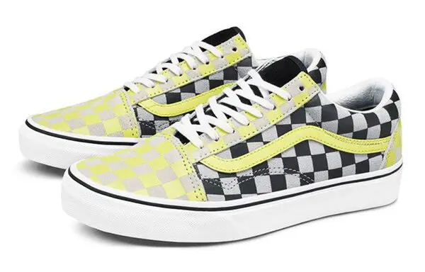 VANS Old Skool Checkerboard Sneakers - Blackyellow