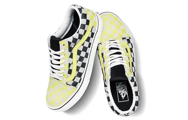 VANS Old Skool Checkerboard Sneakers - Blackyellow