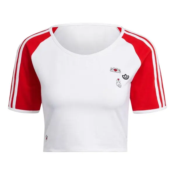 Adidas Originals X Mickey Mouse 3-stripes Icon T-shirt - White/red
