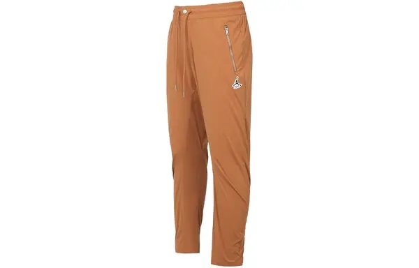 JORDAN Statement Essentials Solid Color Straight-leg Casual Pants/trousers Green Copper