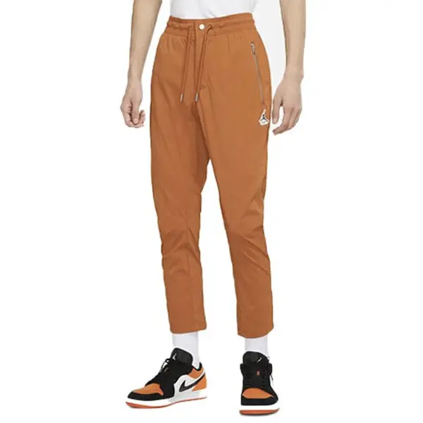 JORDAN Statement Essentials Solid Color Straight-leg Casual Pants/trousers Green Copper