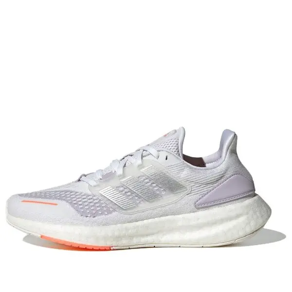 Adidas Pureboost 22 Athletic Sneakers - White/silver/purple