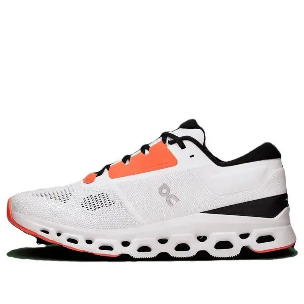 On Cloudstratus 3 Athletic Sneakers - White/orange
