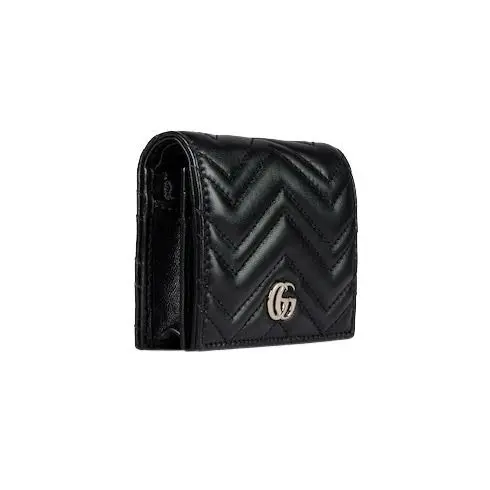 Gucci 26 Gg Marmont Short Wallet - Black