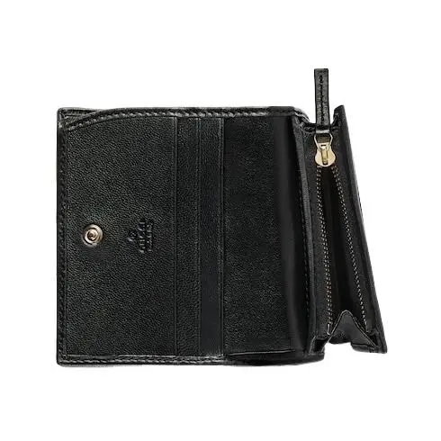Gucci 26 Gg Marmont Short Wallet - Black