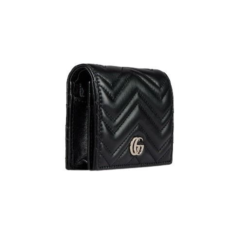 Gucci 26 Gg Marmont Short Wallet - Black