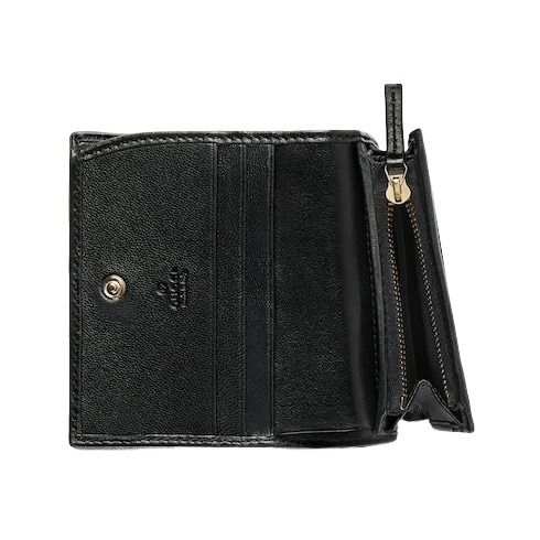 Gucci 26 Gg Marmont Short Wallet - Black