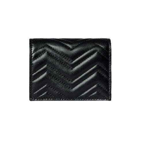 Gucci 26 Gg Marmont Short Wallet - Black