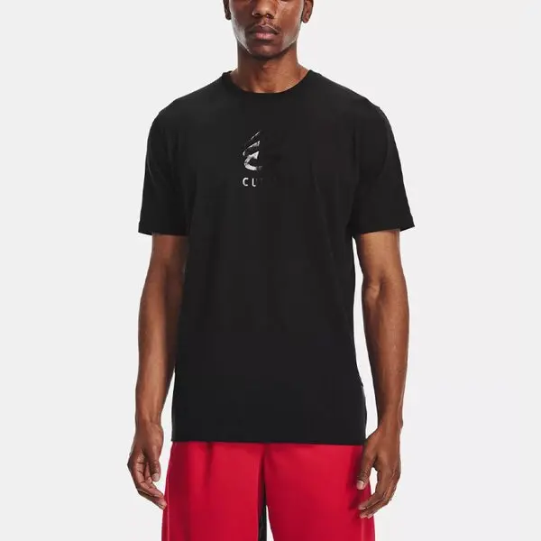Under Armour Curry Casual Round Neck Cotton Short Sleeve - Black