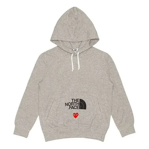 Play Comme Des Garcon X The North Face Hoodie - Gray