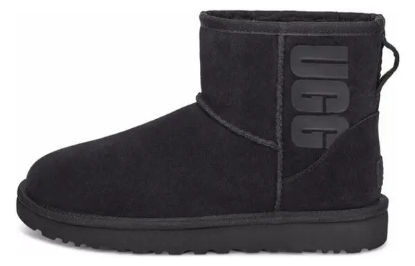 UGG Classic Mini Rubber Logo Boots - Black