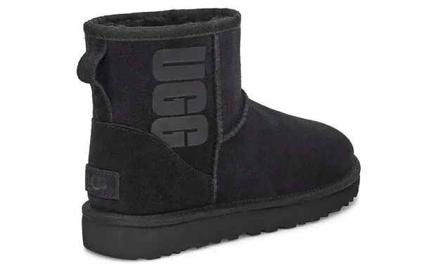 UGG Classic Mini Rubber Logo Boots - Black