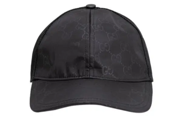 Gucci Gg Monogram Baseball Cap - Black