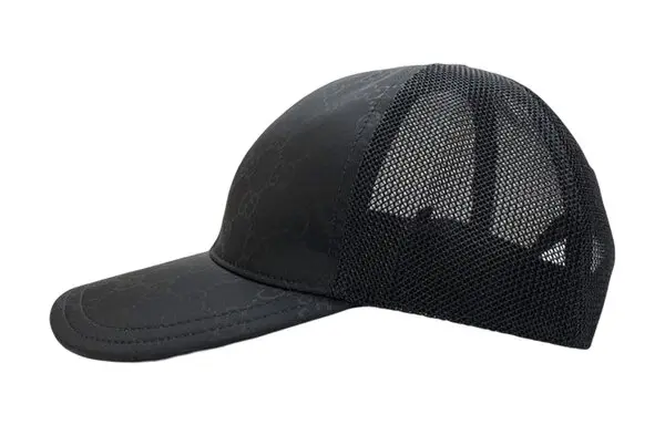 Gucci Gg Monogram Baseball Cap - Black