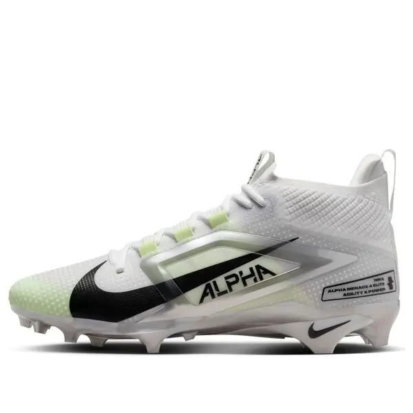 Nike Alpha Menace 4 Elite Athletic Cleats - White/metallic Silver/photon Dust