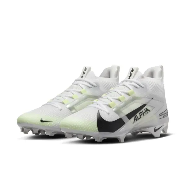 Nike Alpha Menace 4 Elite Athletic Cleats - White/metallic Silver/photon Dust