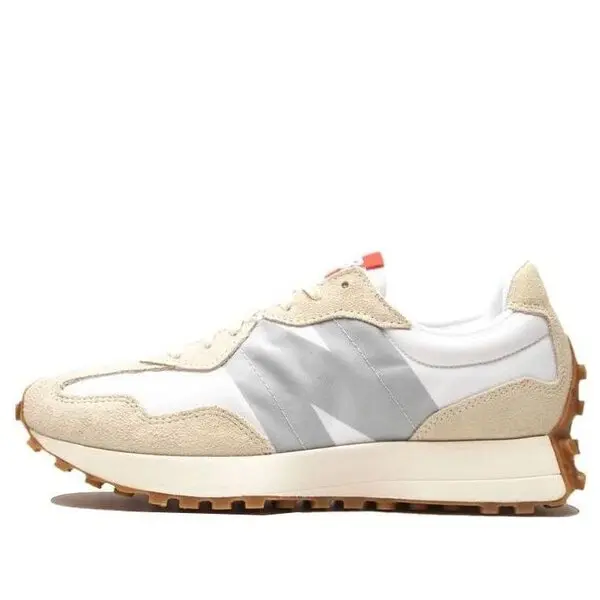 NEW BALANCE 327 "white Turtle Dove" Suede And Nylon Sneakers - Grey/white