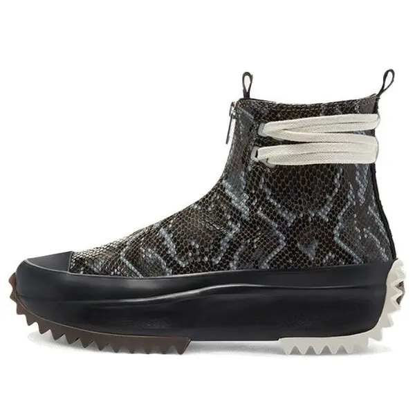 CONVERSE Run Star Hike Snakeskin Zip Up Boots - Black