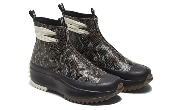 CONVERSE Run Star Hike Snakeskin Zip Up Boots