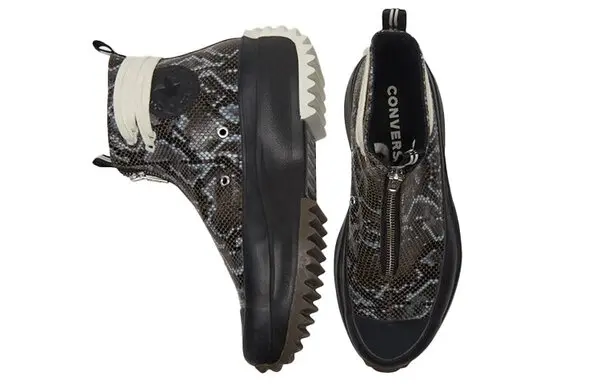 CONVERSE Run Star Hike Snakeskin Zip Up Boots