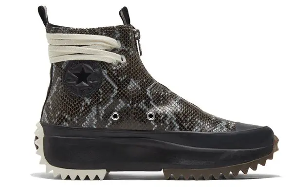 CONVERSE Run Star Hike Snakeskin Zip Up Boots