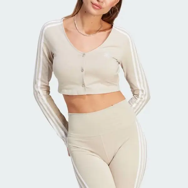 Adidas Originals Adicolor Classics 3-stripes Button Long Sleeve Tee
