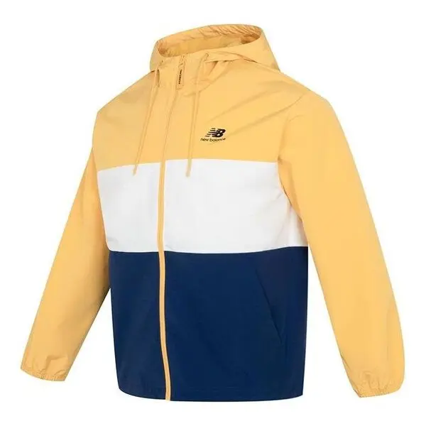 NEW BALANCE Hooded Jacket - Yellow/white/blue